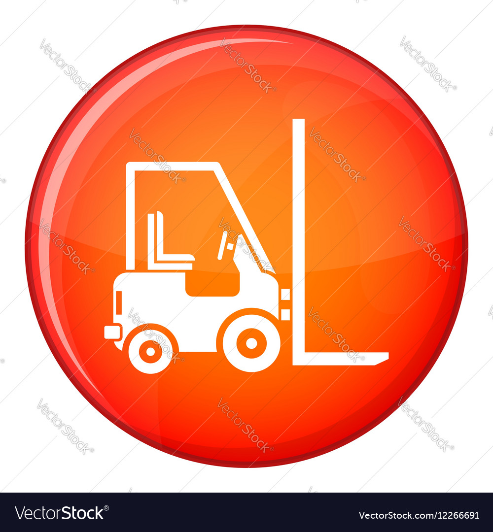 Stacker loader icon flat style Royalty Free Vector Image