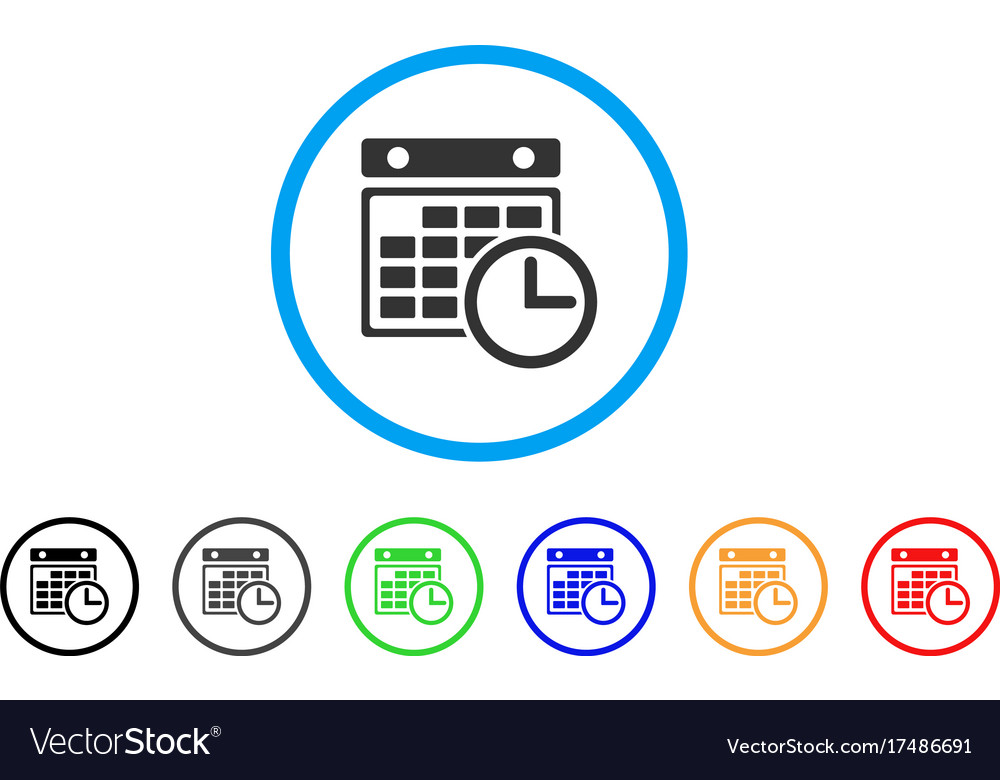 Timetable rounded icon Royalty Free Vector Image Timetable rounded icon Royalty Free Vector Image