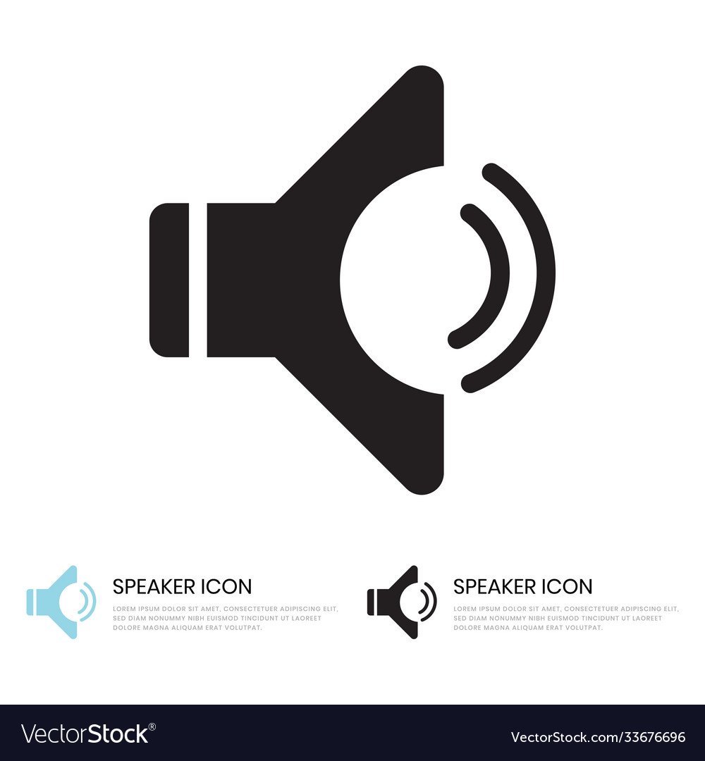 Audio speaker volume icon for apps and websites Vector Image