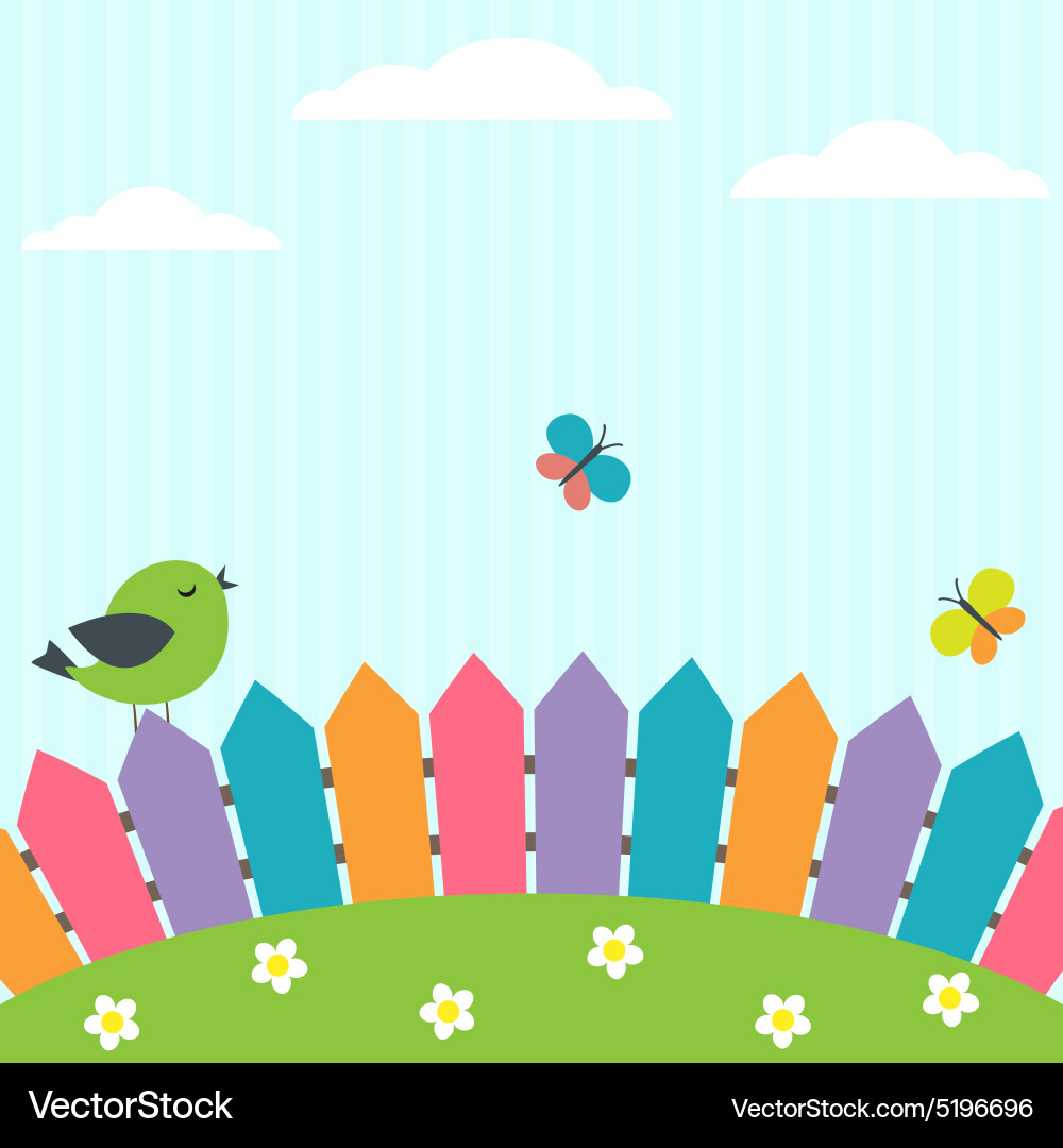 Bird and butterflies Royalty Free Vector Image