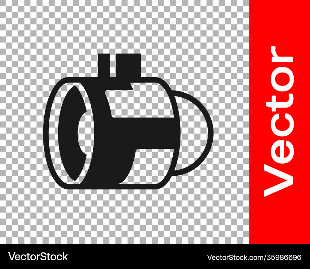 Black jet engine turbine icon isolated Royalty Free Vector