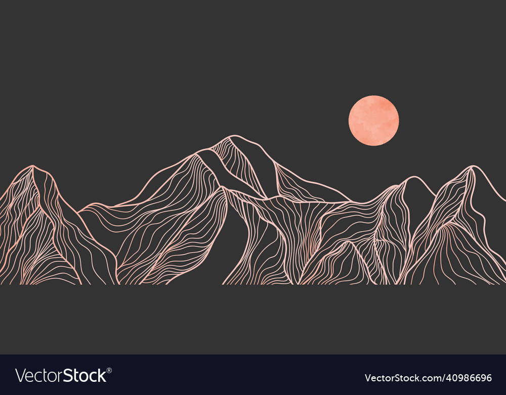 Creative minimalist modern line art print Vector Image