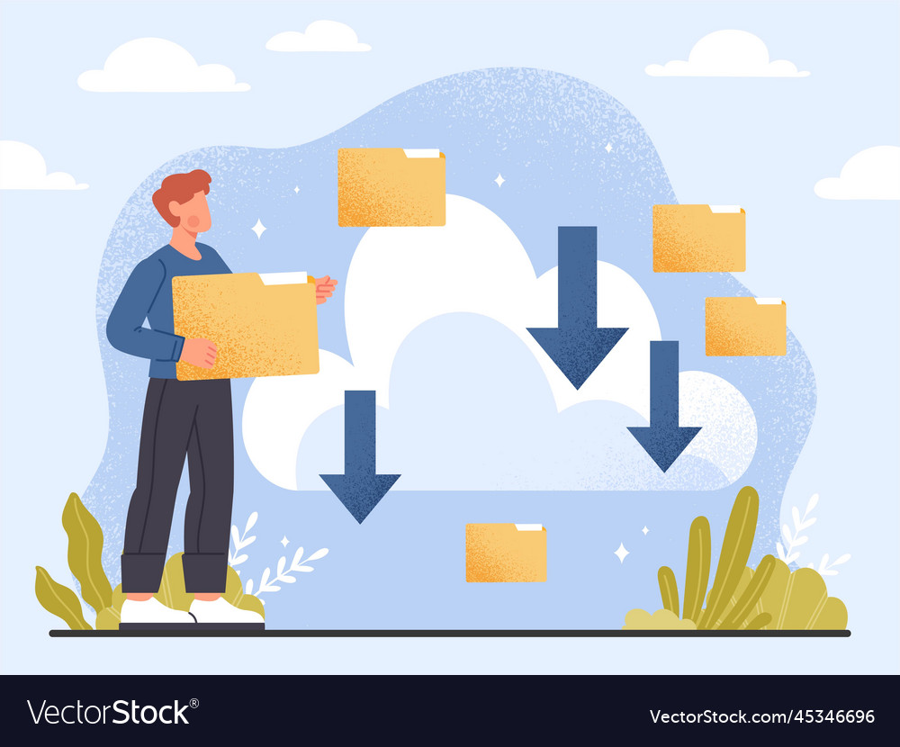 File cloud storage Royalty Free Vector Image - VectorStock