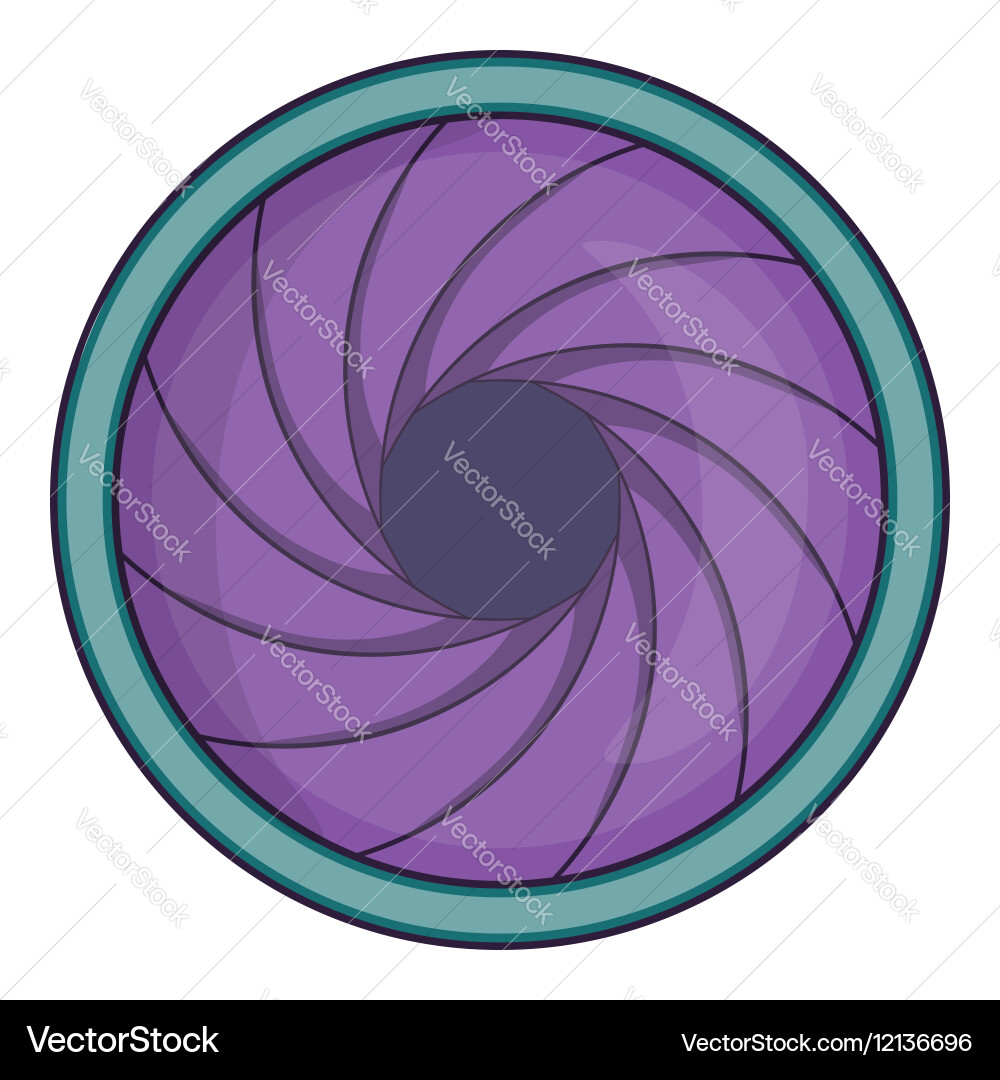 Lens cover icon cartoon style Royalty Free Vector Image