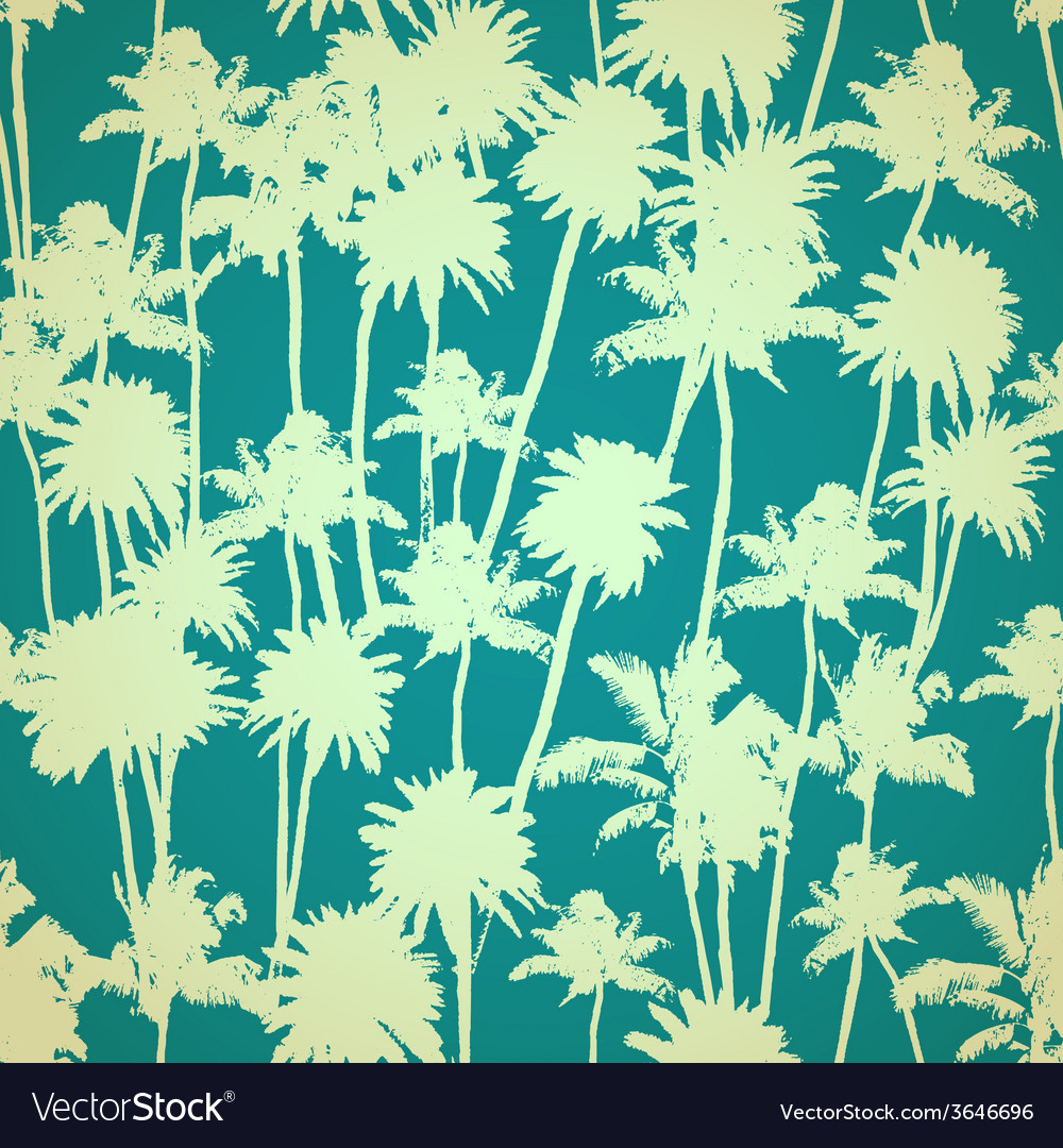 Palm trees seamless pattern Royalty Free Vector Image