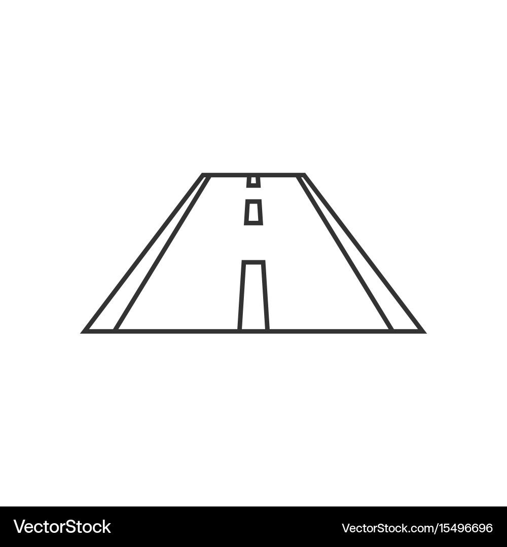 Piece of road icon Royalty Free Vector Image - VectorStock