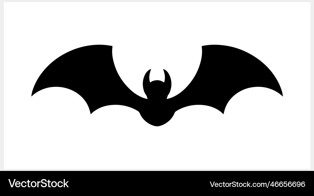Stencil bat isolated hand drawn art halloween Vector Image