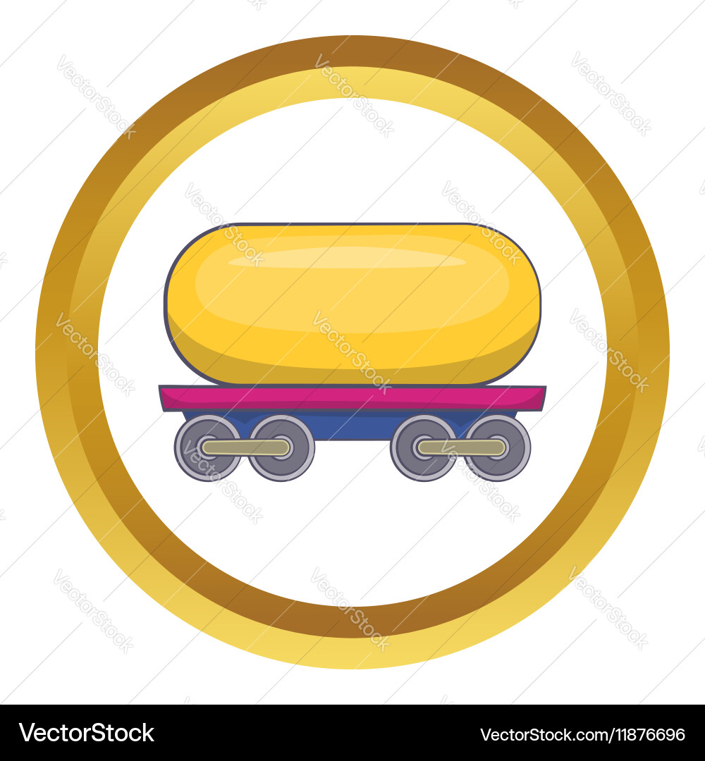 Tank car for gasoline icon Royalty Free Vector Image