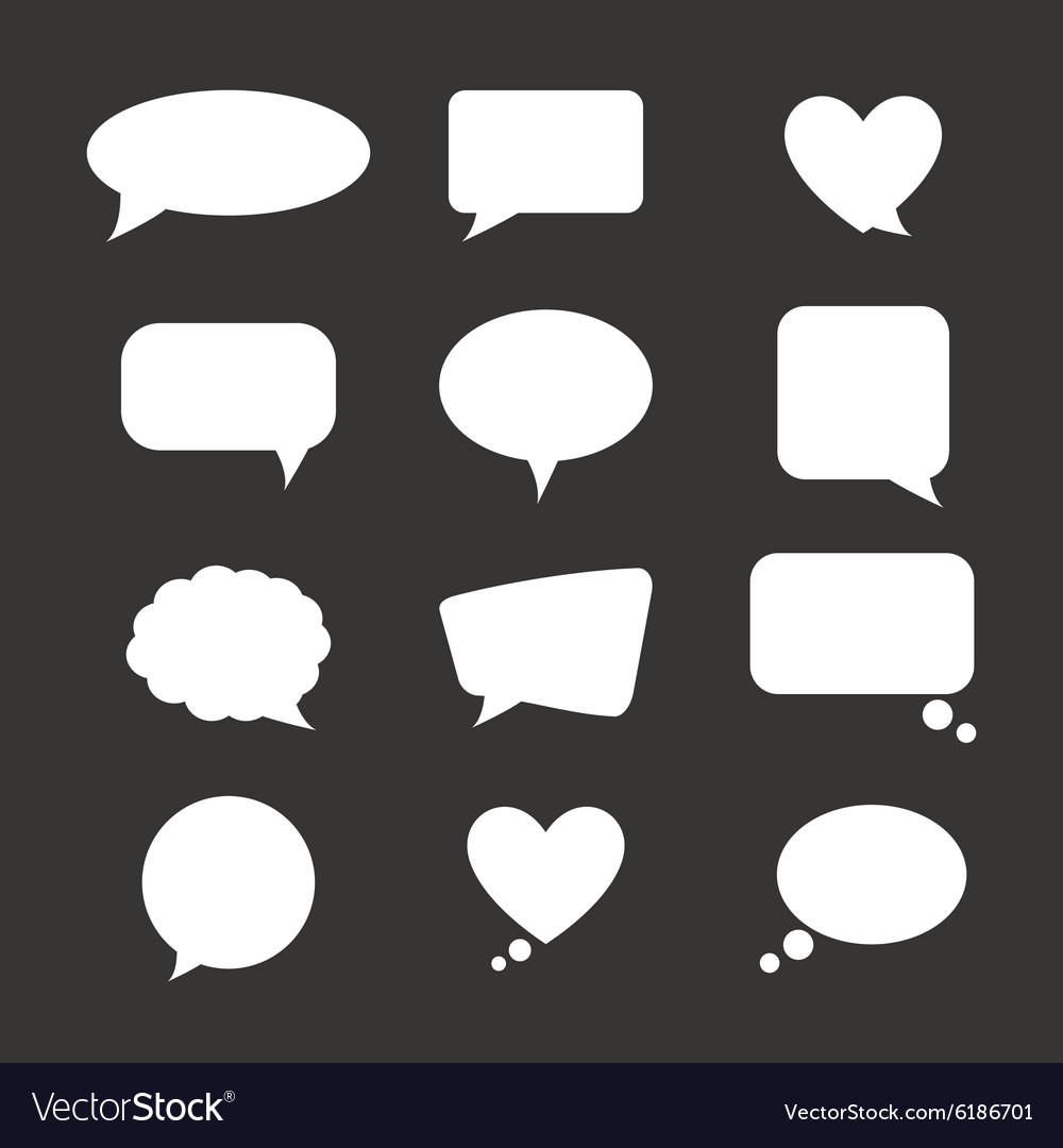 Chat speech bubbles Royalty Free Vector Image - VectorStock