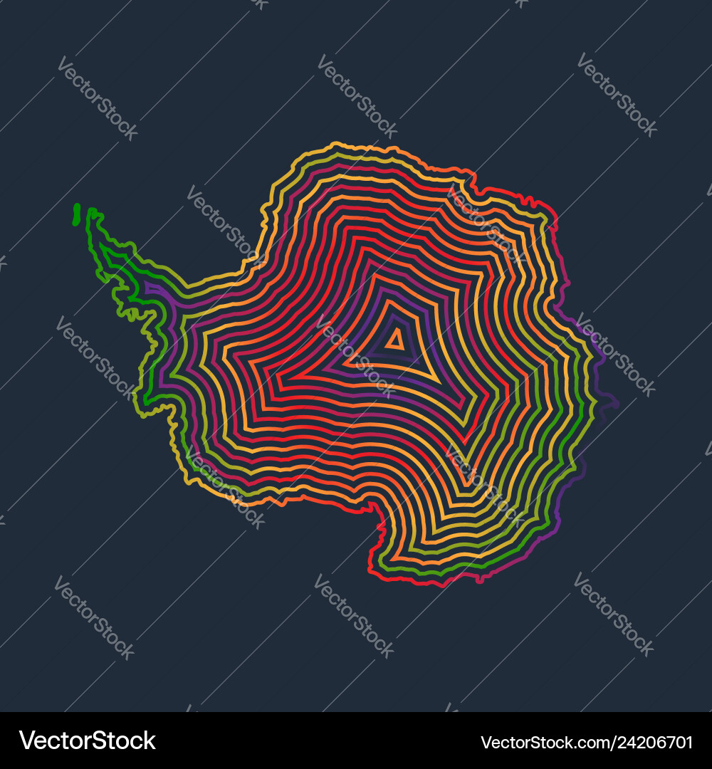 Colorful antarctica made by strokes Royalty Free Vector