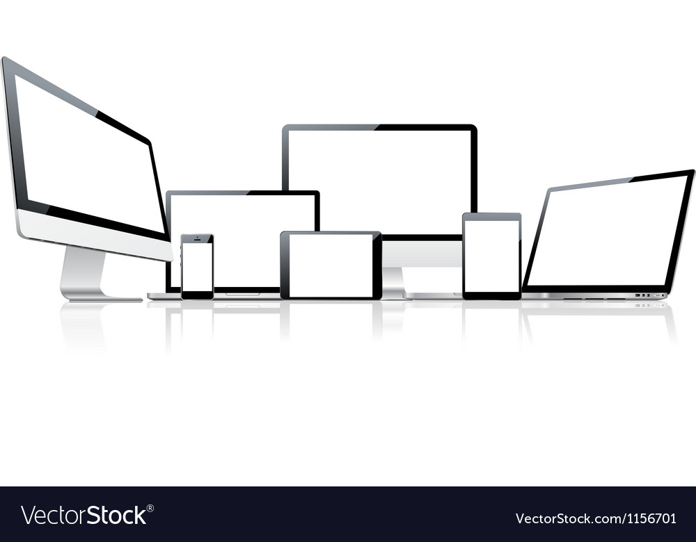 Device set Royalty Free Vector Image - VectorStock Device set Royalty Free Vector Image - VectorStock