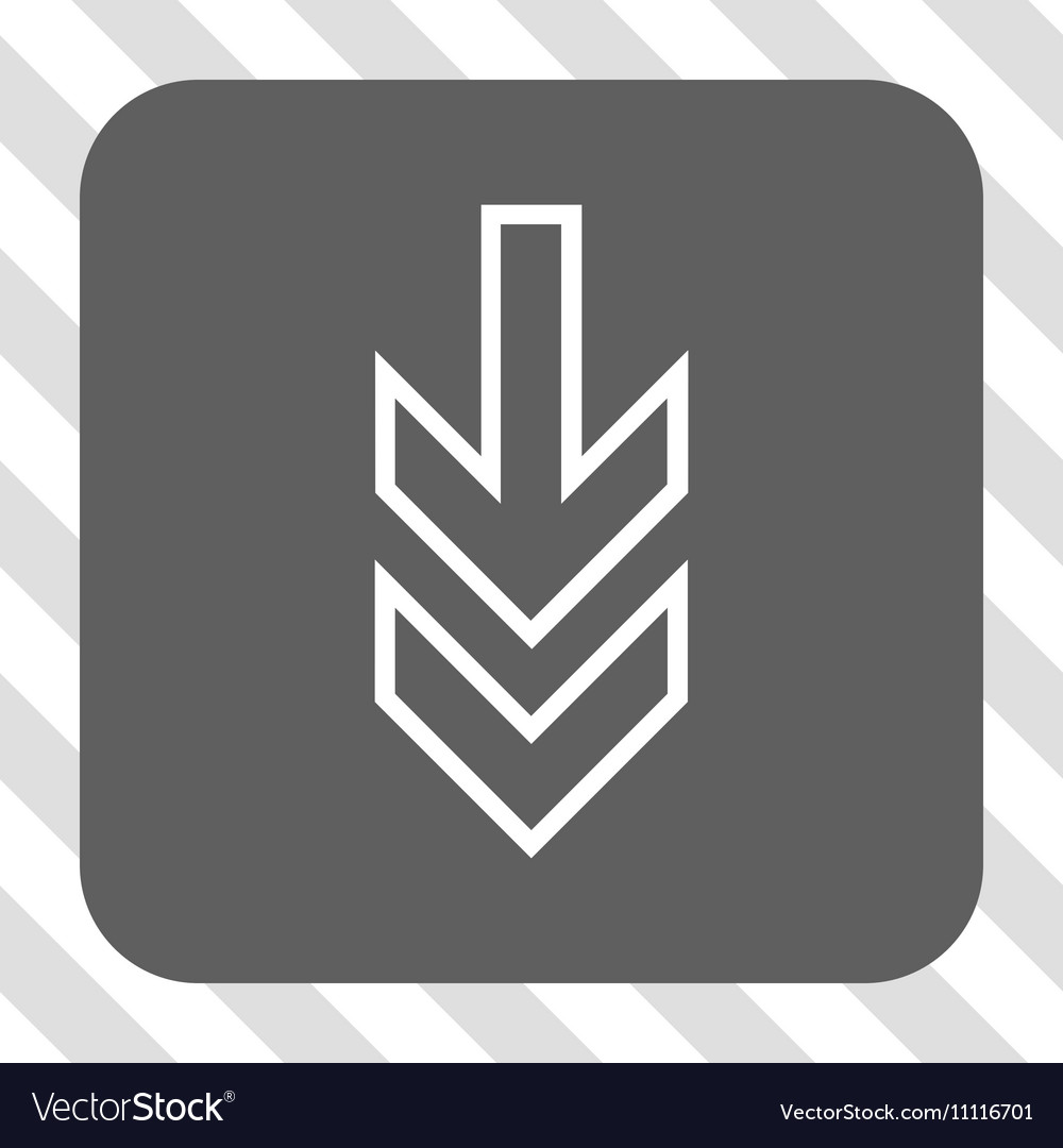 Direction down rounded square button Royalty Free Vector
