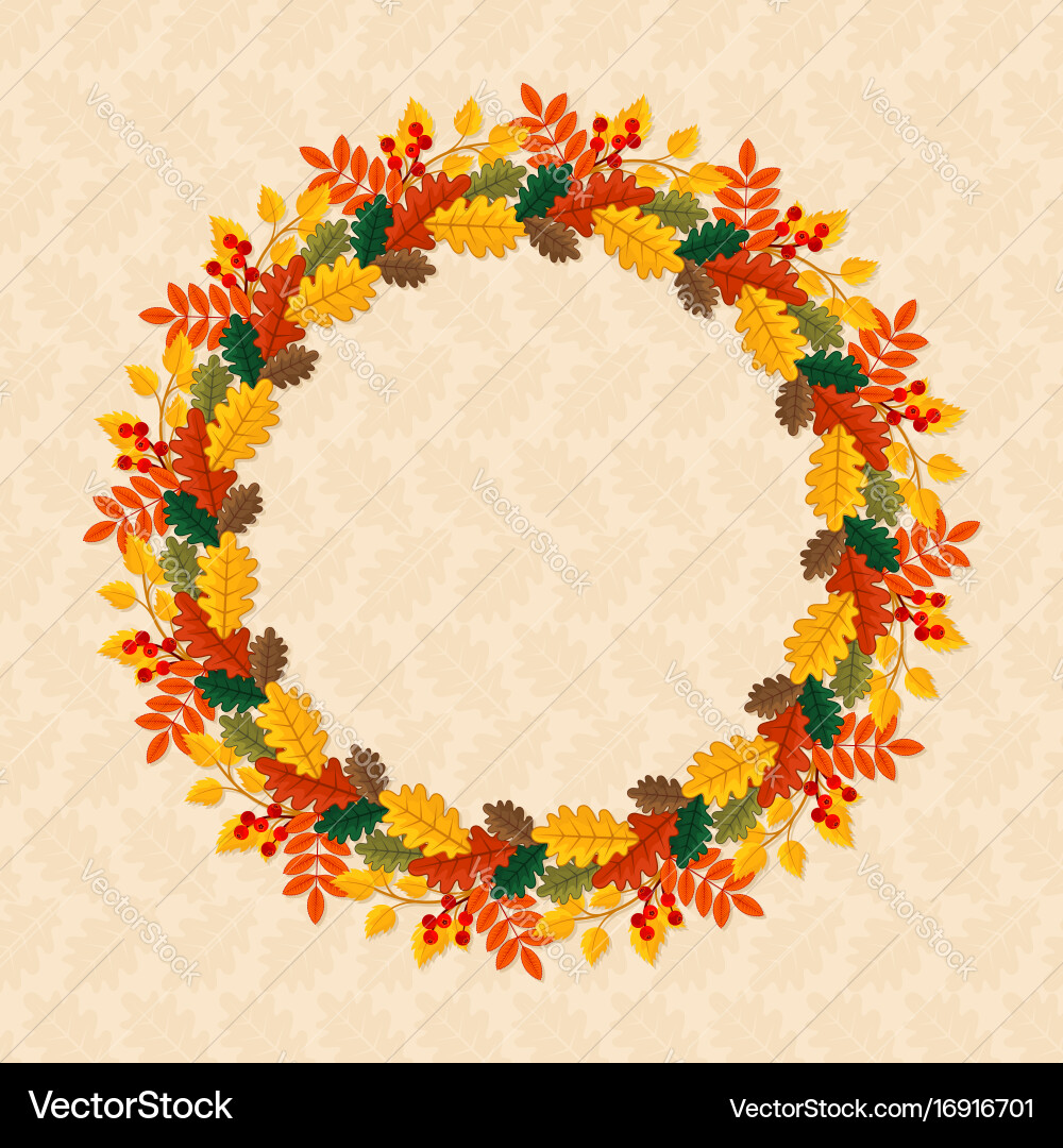 Elegant and beautiful autumn leaves and elements Vector Image