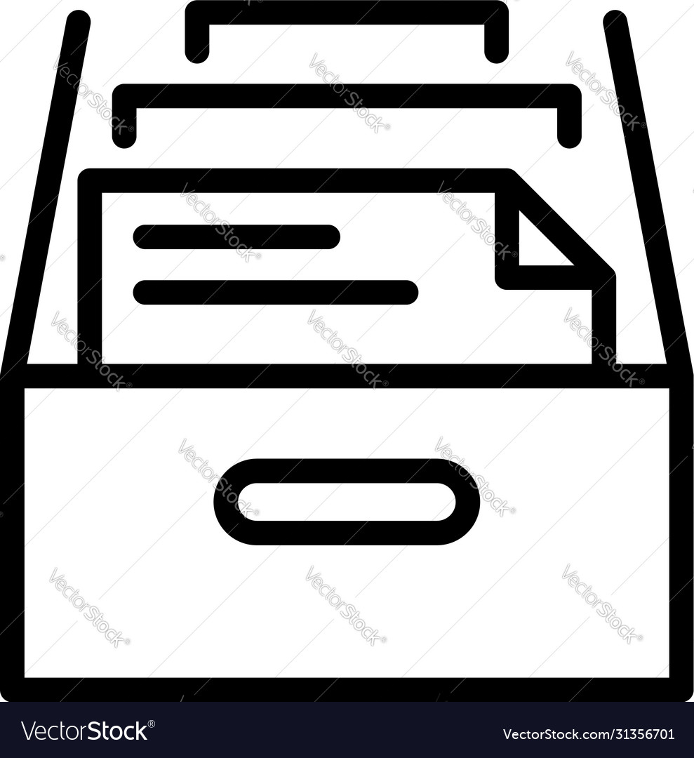 Investigator folder icon outline style Royalty Free Vector Investigator folder icon outline style Royalty Free Vector