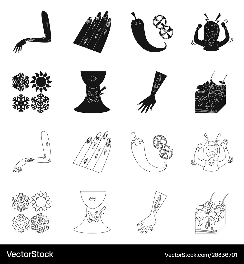 Medical and pain logo set Royalty Free Vector Image
