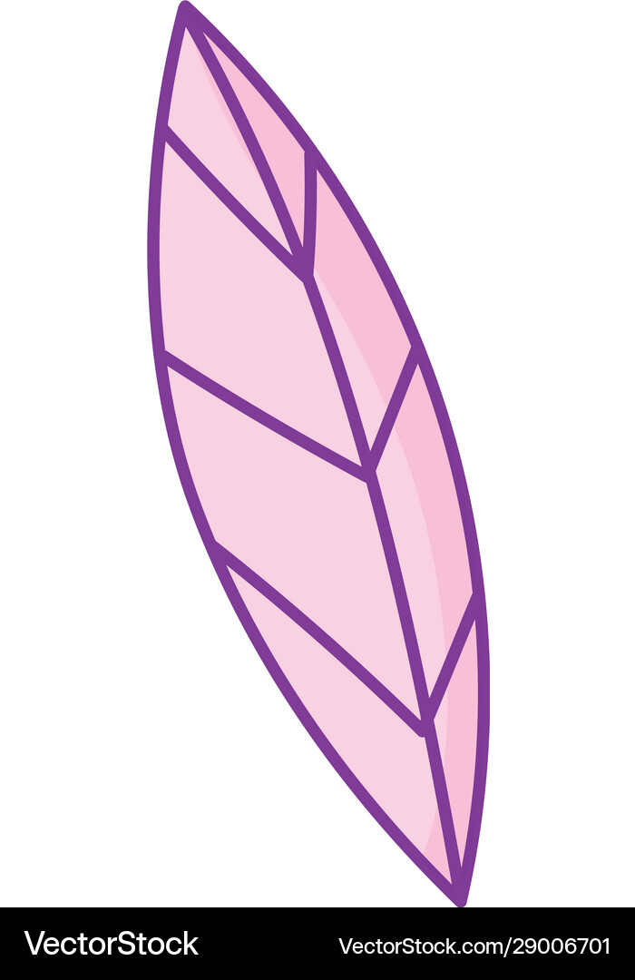 Pink leaf foliage botanical ecology nature icon Vector Image