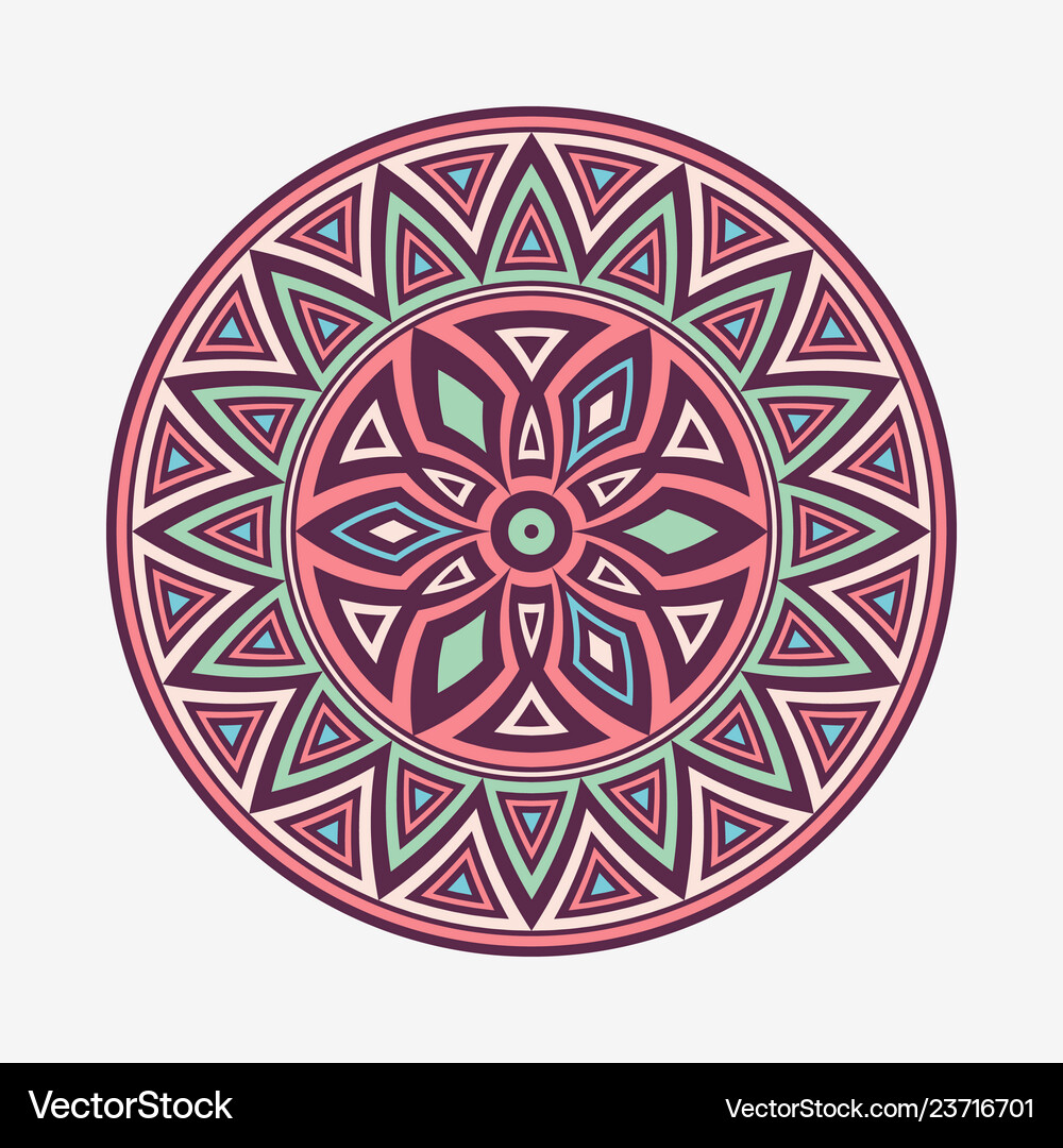 Round ornament shapes isolated on light gray Vector Image