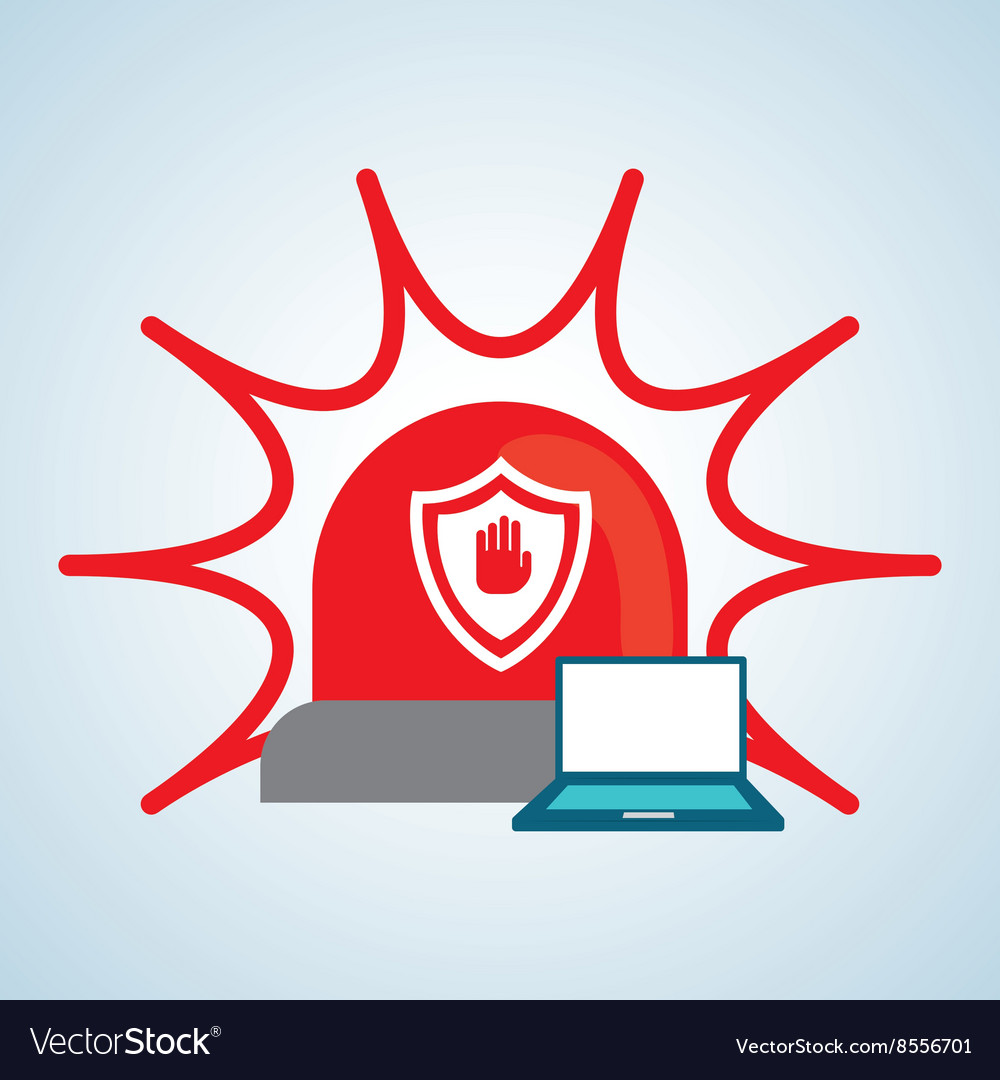 Security system design warning and technology Vector Image