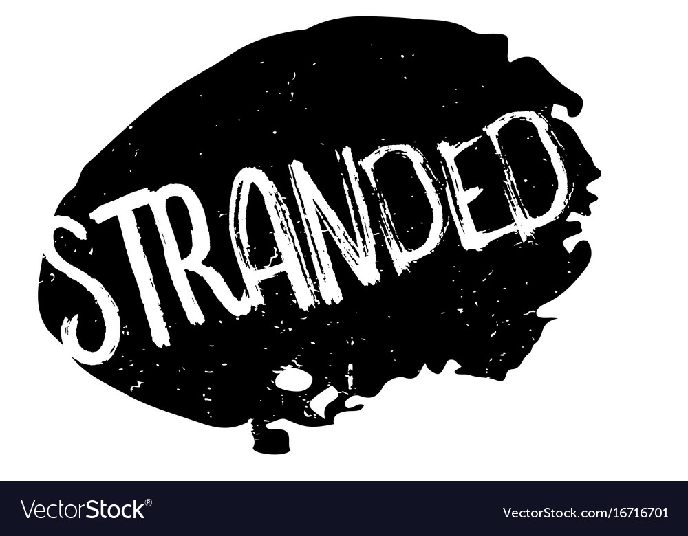 Stranded rubber stamp Royalty Free Vector Image