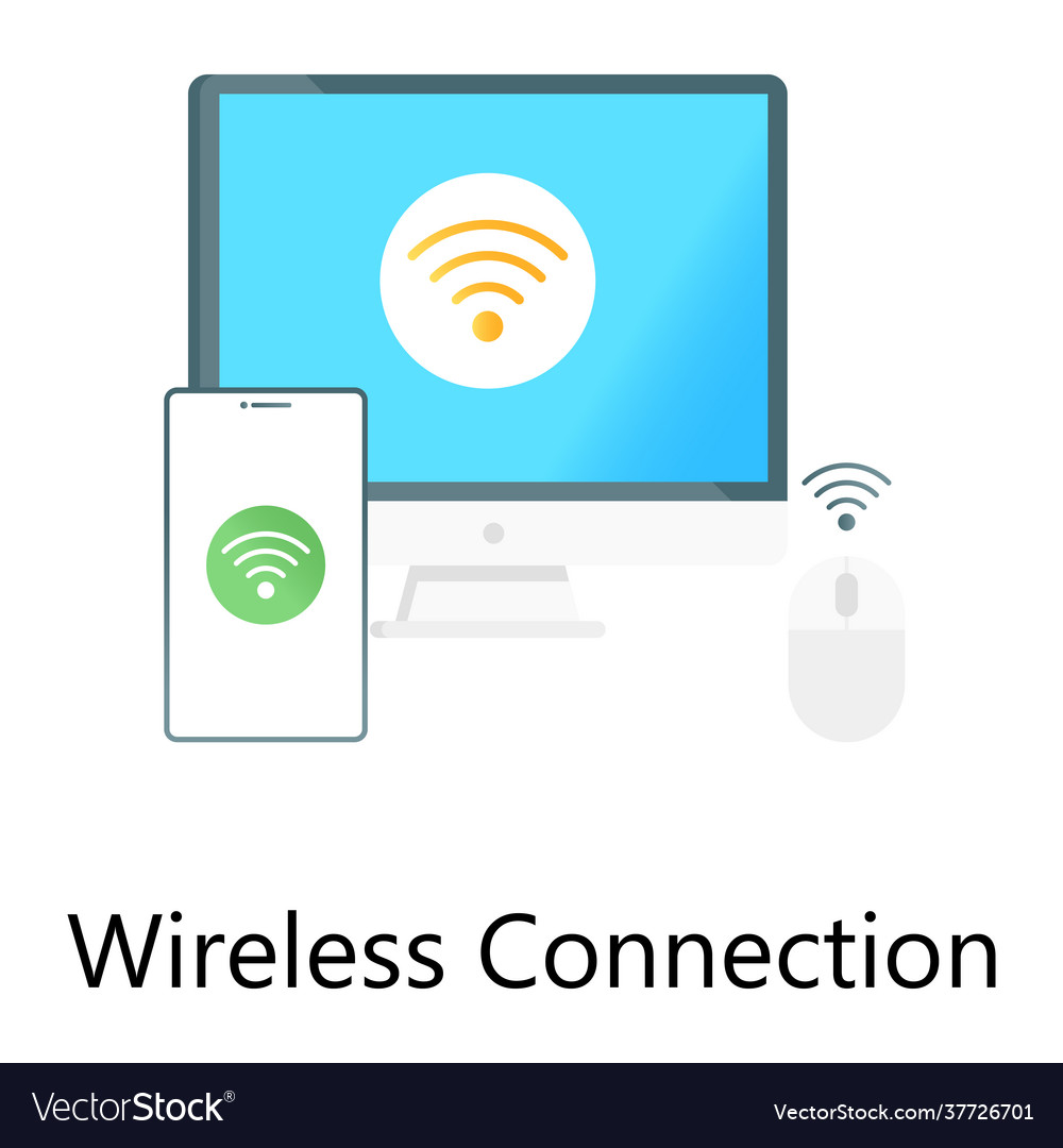 Wireless connection Royalty Free Vector Image - VectorStock