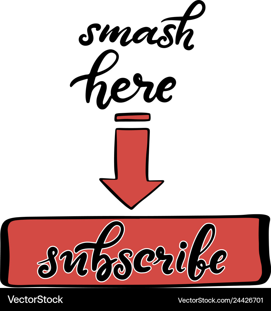 Youtube channel icons lettering set Royalty Free Vector