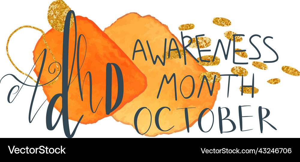 Adhd Attention Deficit Hyperactivity Disorder Vector Image