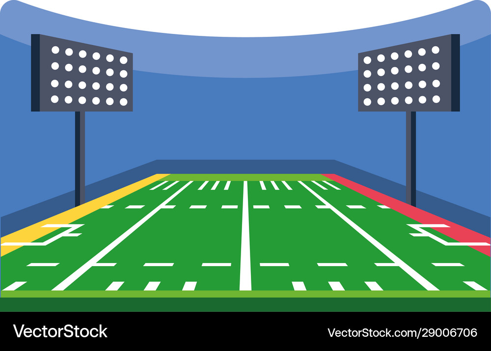 American football stadium design Royalty Free Vector Image