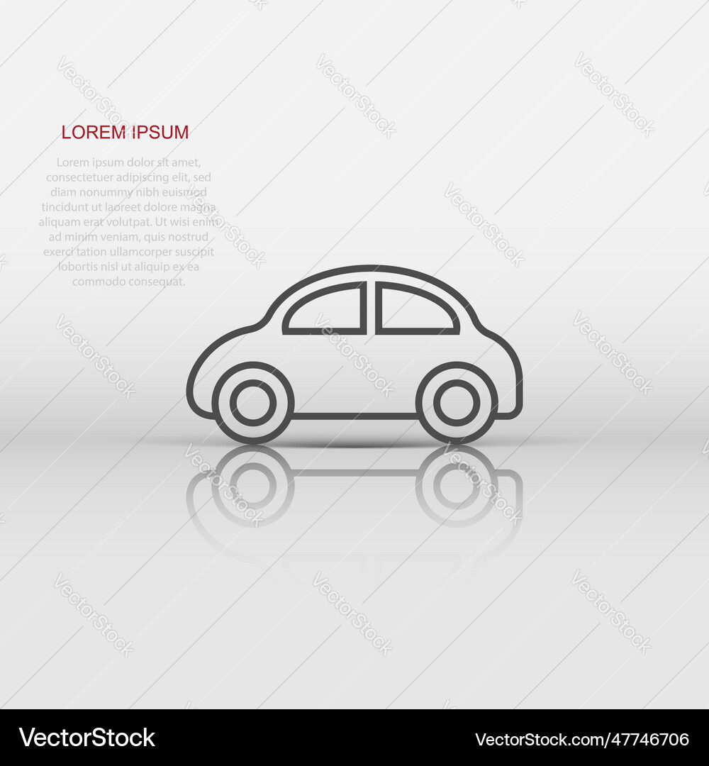 Car icon in flat style automobile vehicle Vector Image