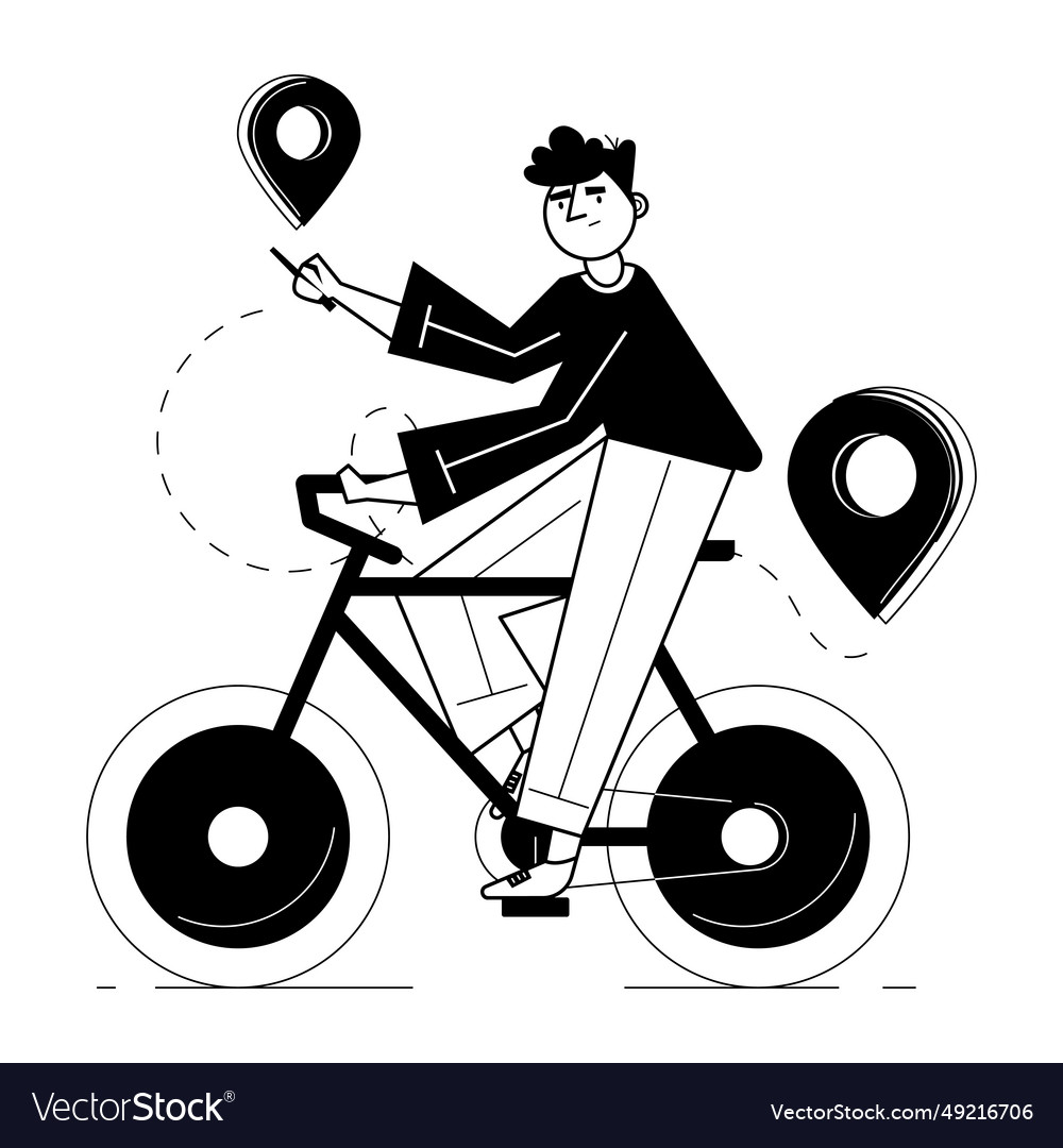 Cycle location Royalty Free Vector Image - VectorStock