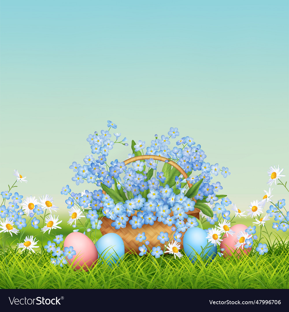 Easter landscape Royalty Free Vector Image - VectorStock