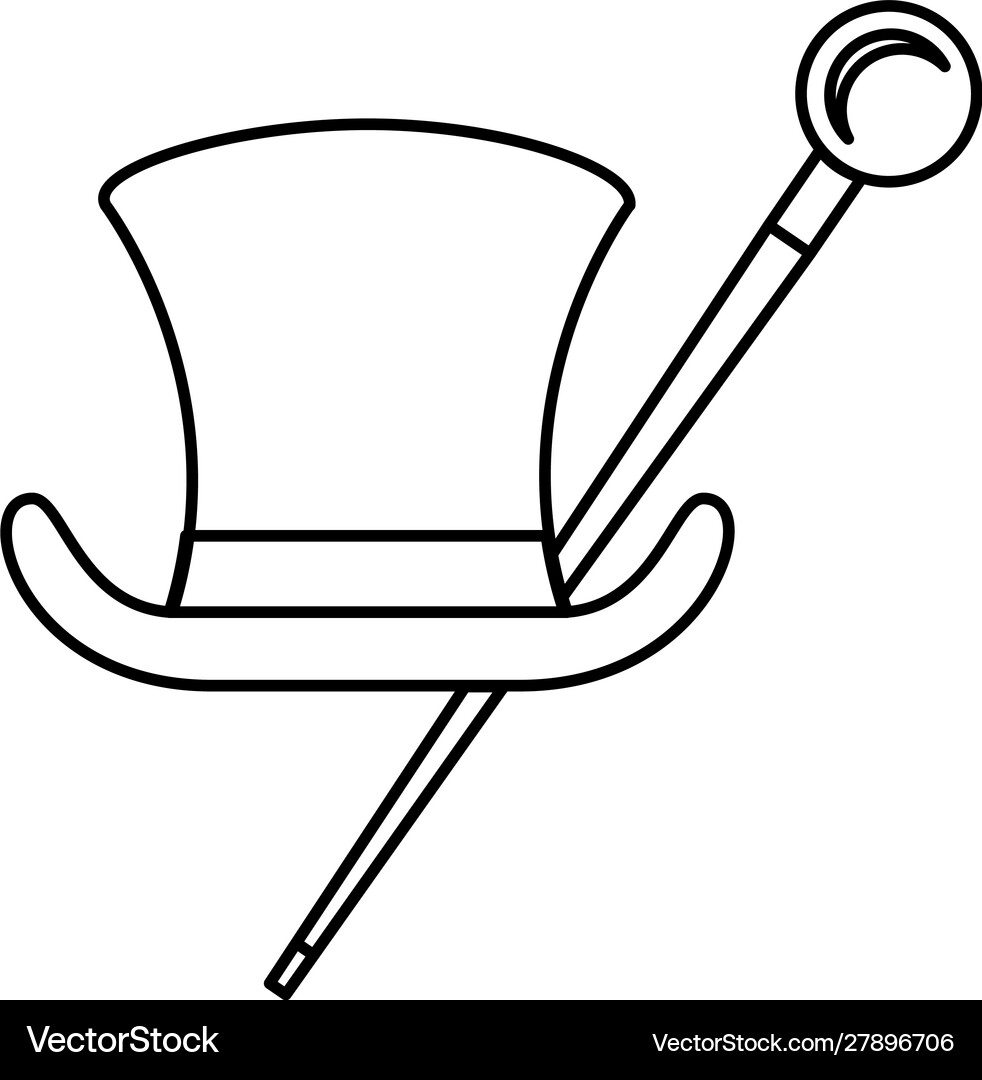 England hat and cane gentleman accessories Vector Image