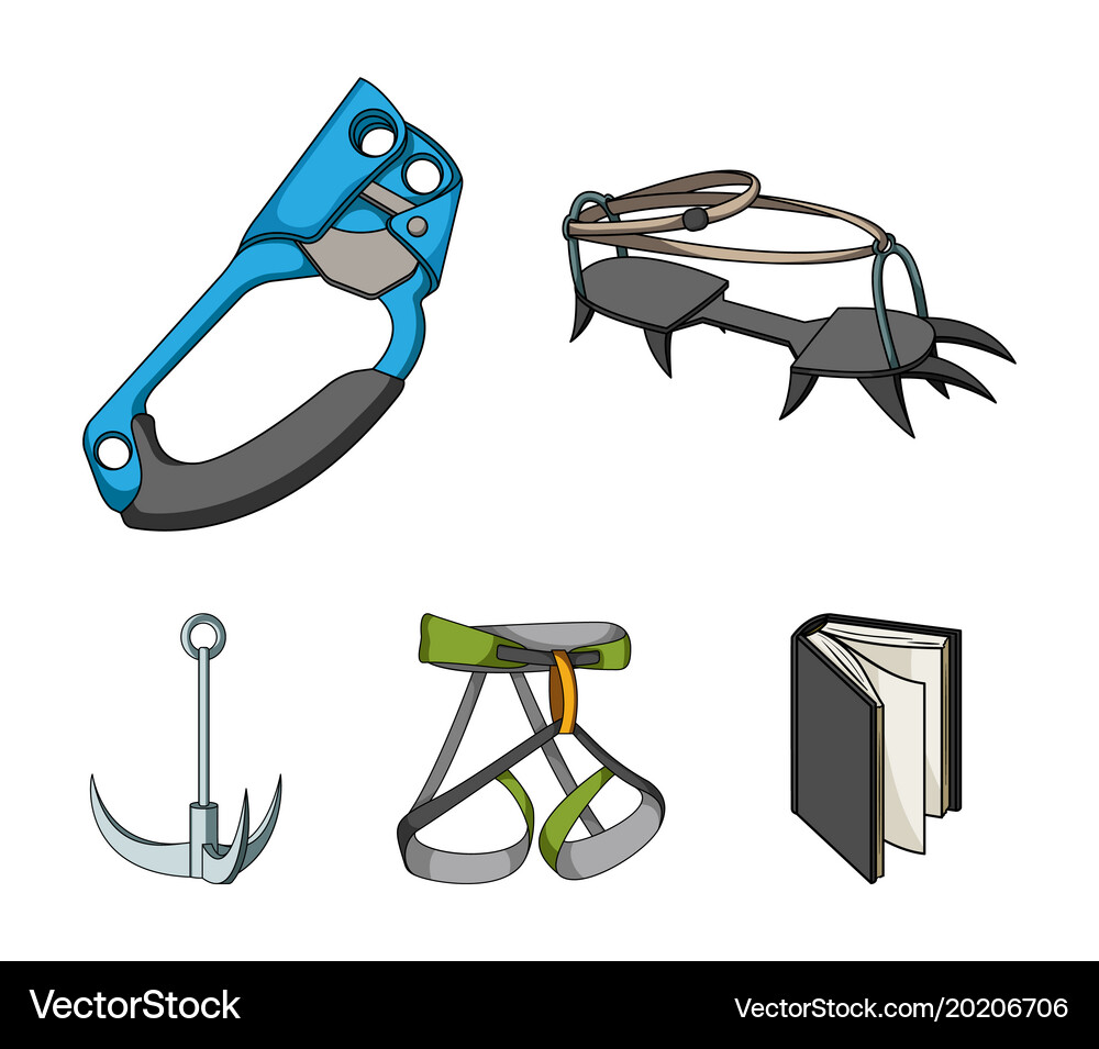 Hook mountaineer harness insurance and other Vector Image