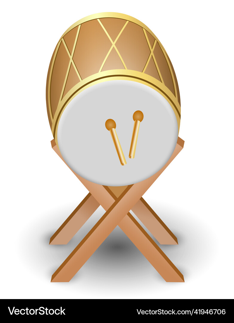 Islamic mosque drum bedug or realistic happy ied Vector Image