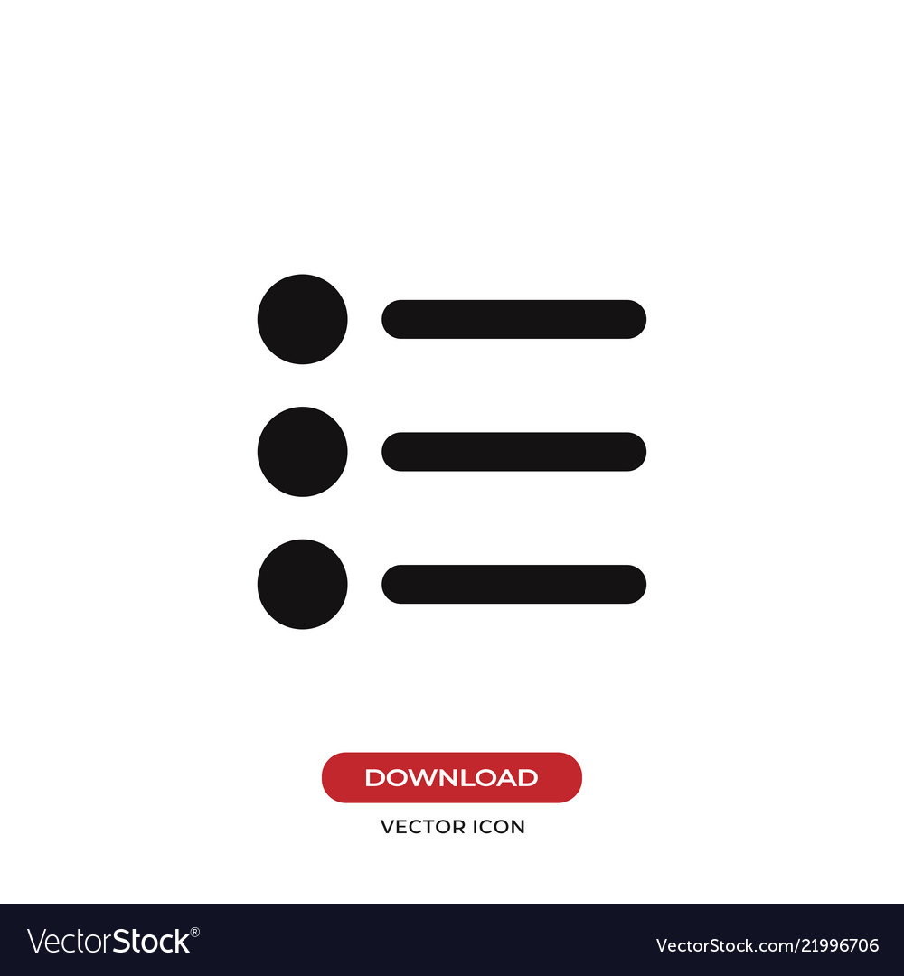 List icon Royalty Free Vector Image - VectorStock