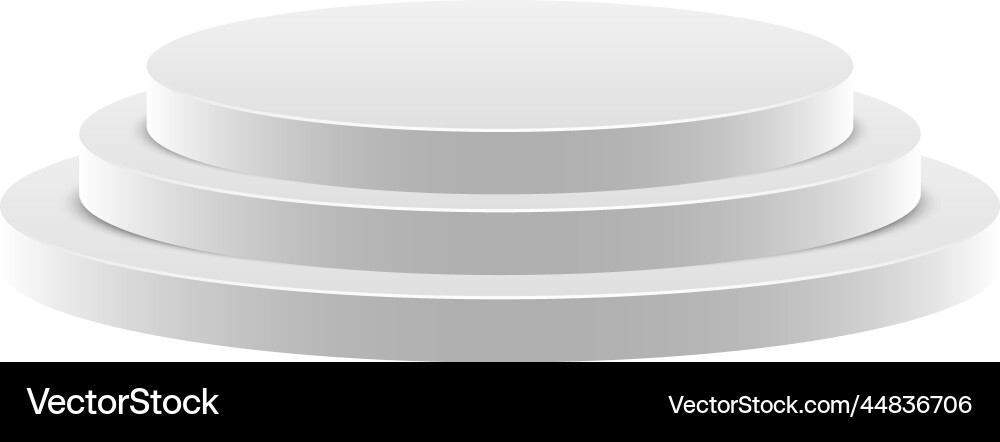Round showcase stand realistic white pedestal Vector Image