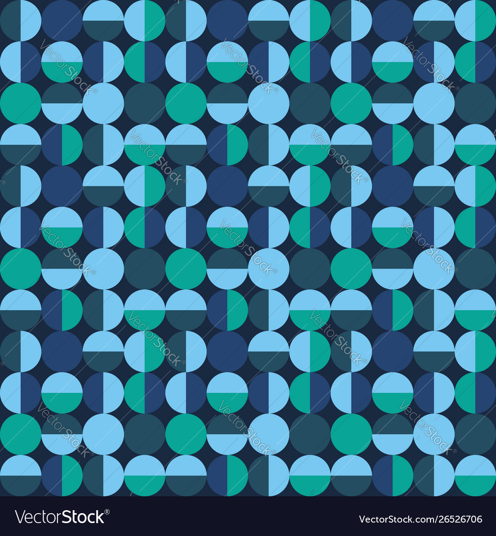 Seamless geometric pattern with circles and Vector Image