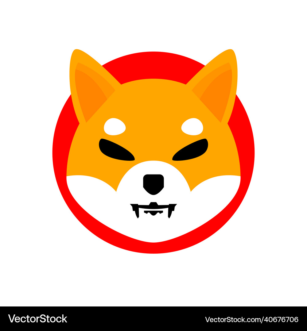 Shiba inu crypto currency digital payment system Vector Image