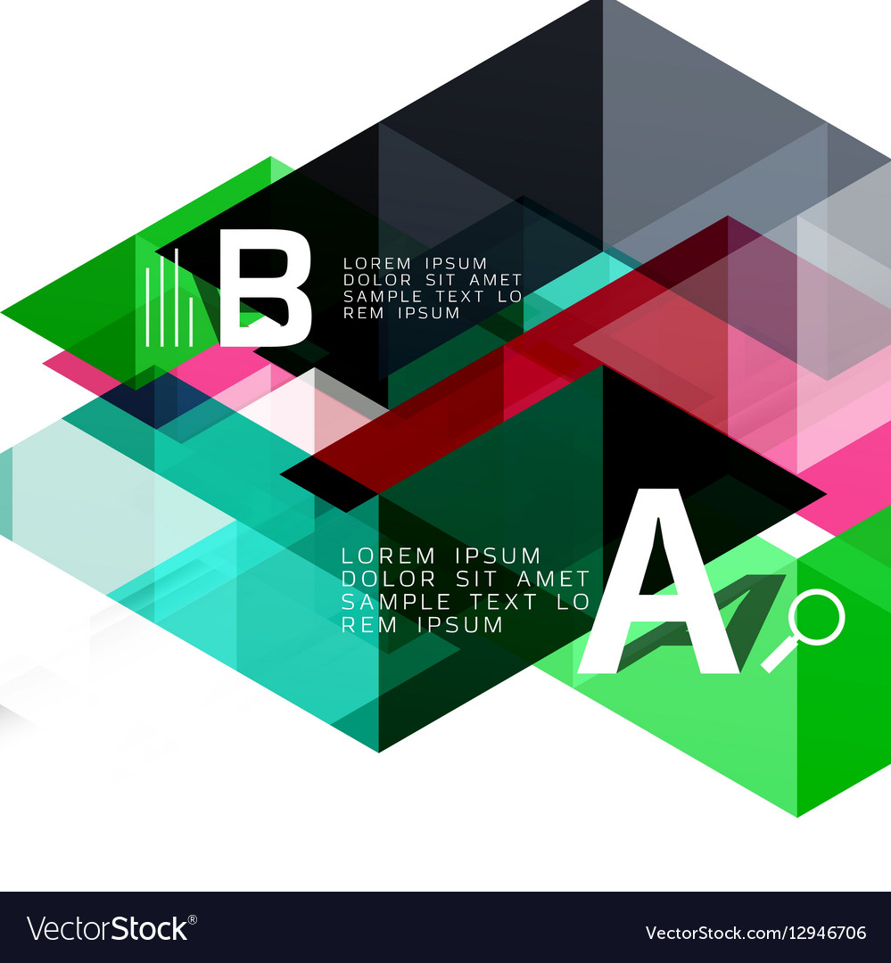 Triangle composition Royalty Free Vector Image