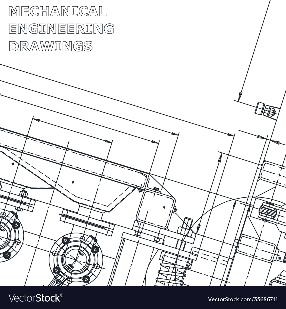 Blueprint engineering computer aided design Vector Image