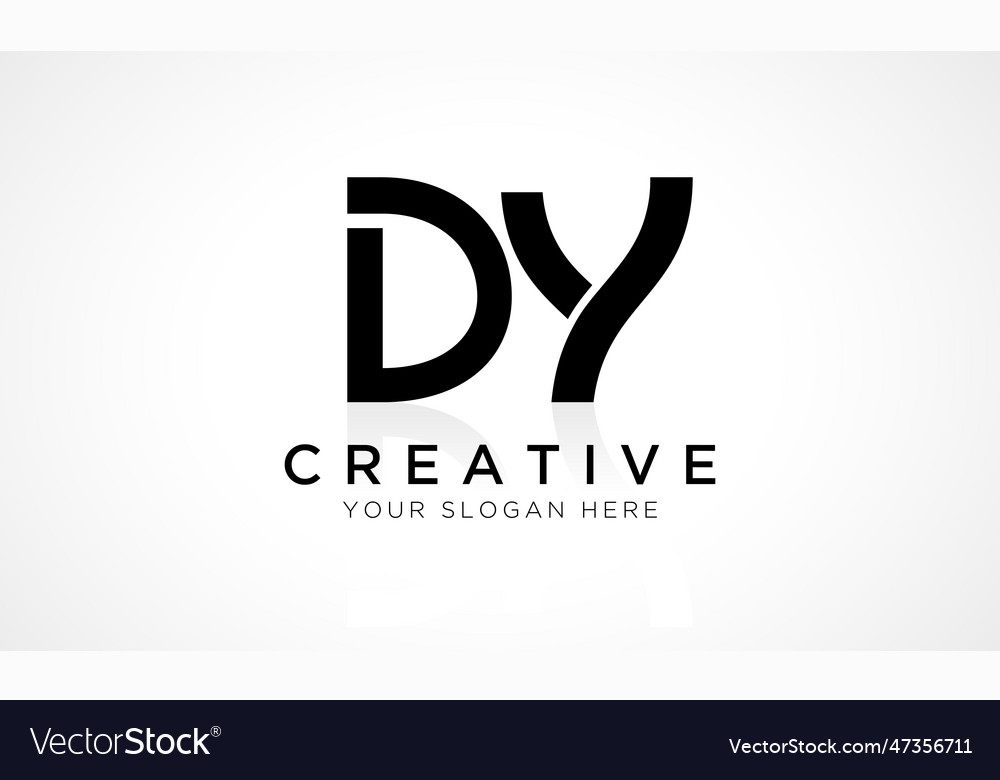 Dy letter logo design template alphabet initial Vector Image