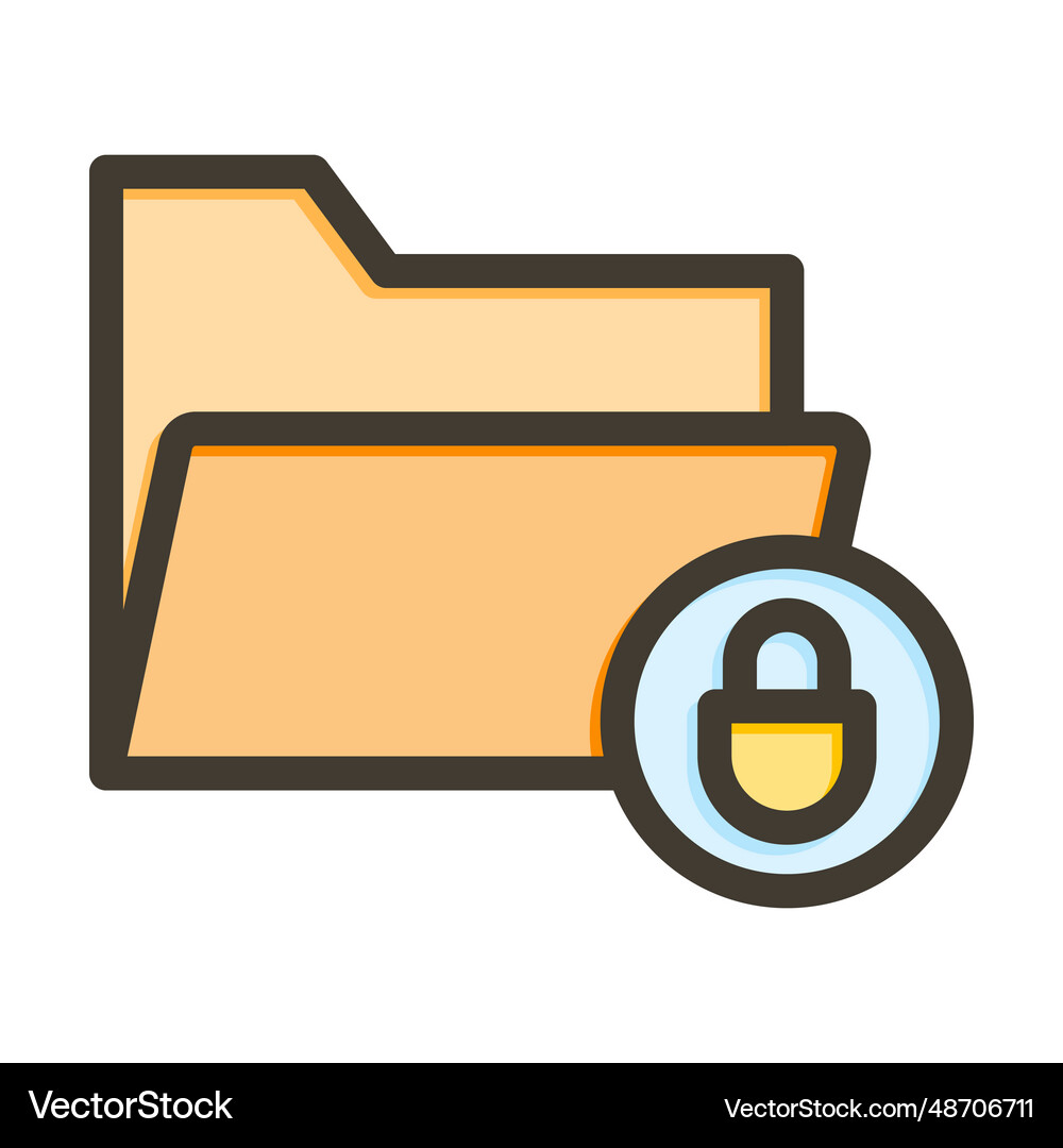 Encrypted data thick line filled colors icon Vector Image