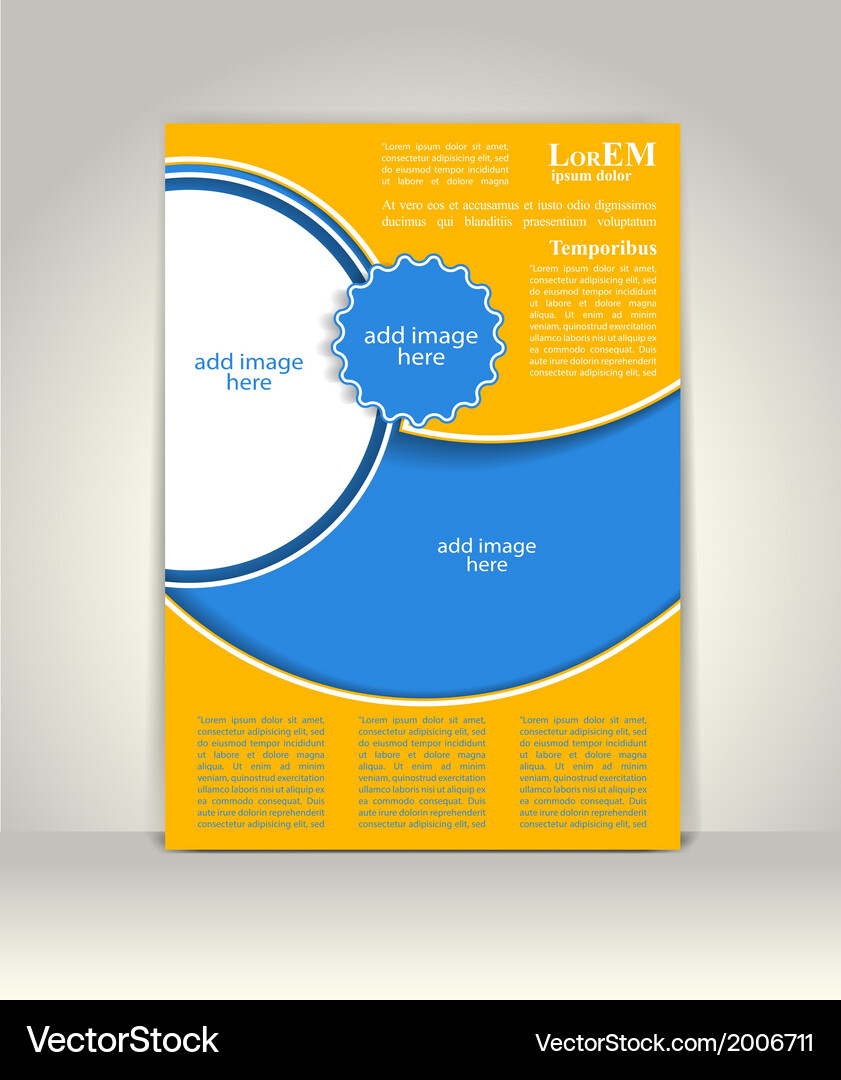 Flyer brochure or magazine cover template Vector Image