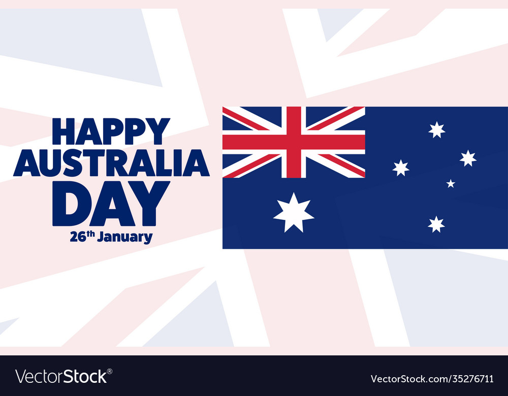 Happy australia day january 26 holiday concept Vector Image