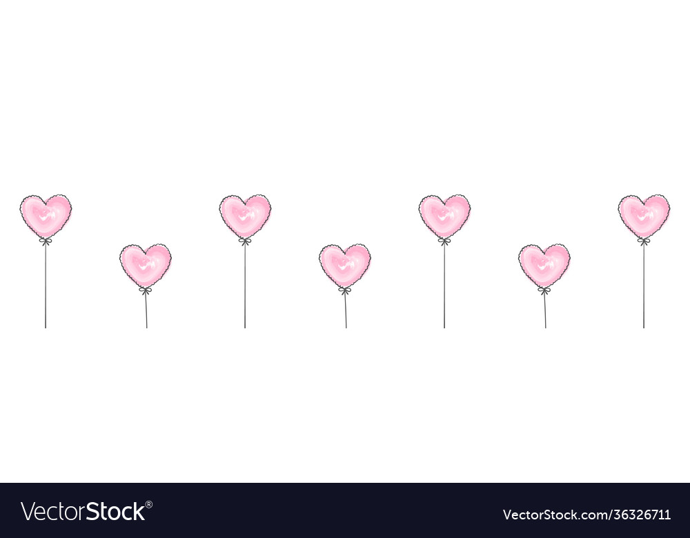 Hearts valentines day background hand drawn love Vector Image