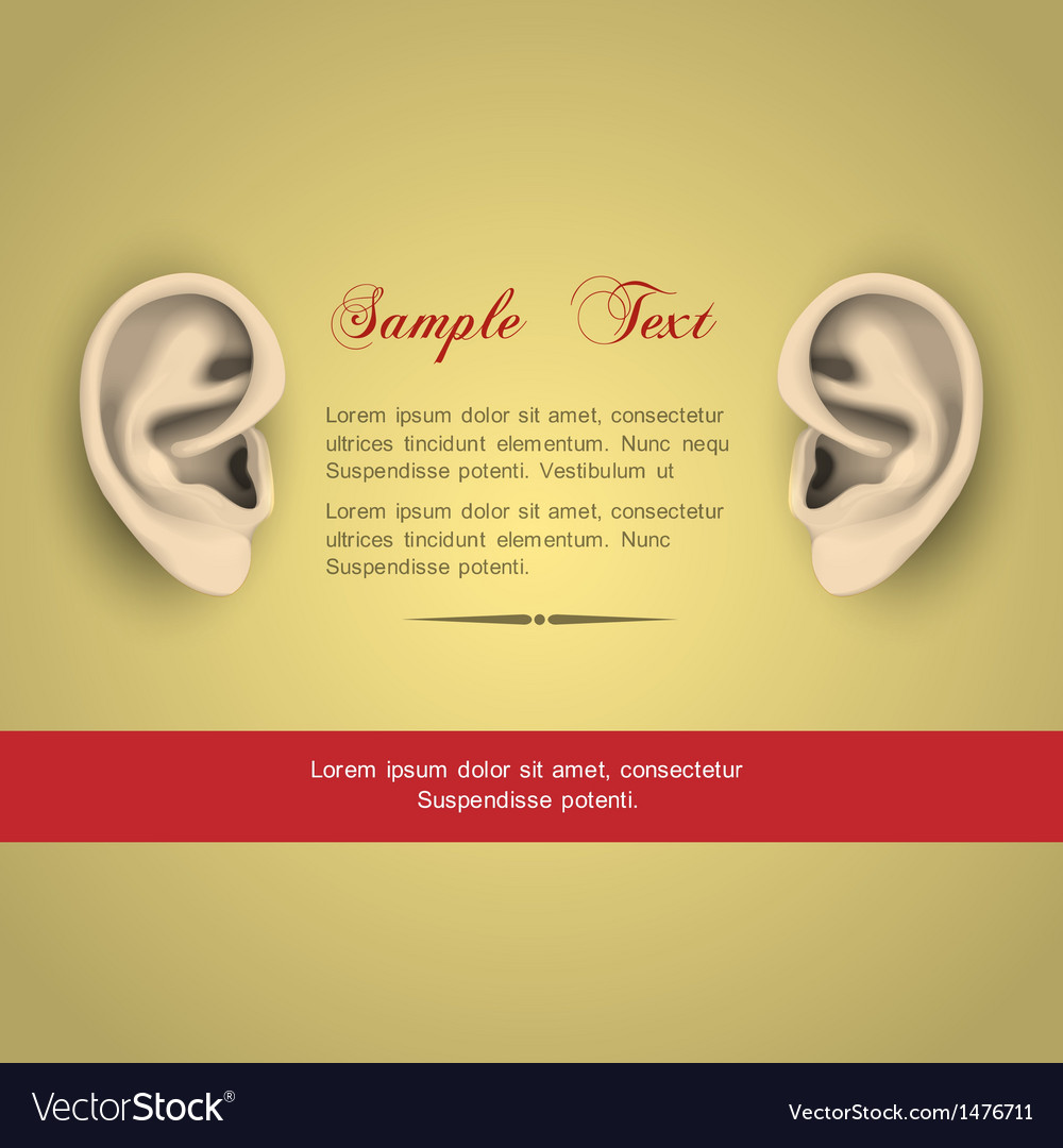 Human ears Royalty Free Vector Image - VectorStock