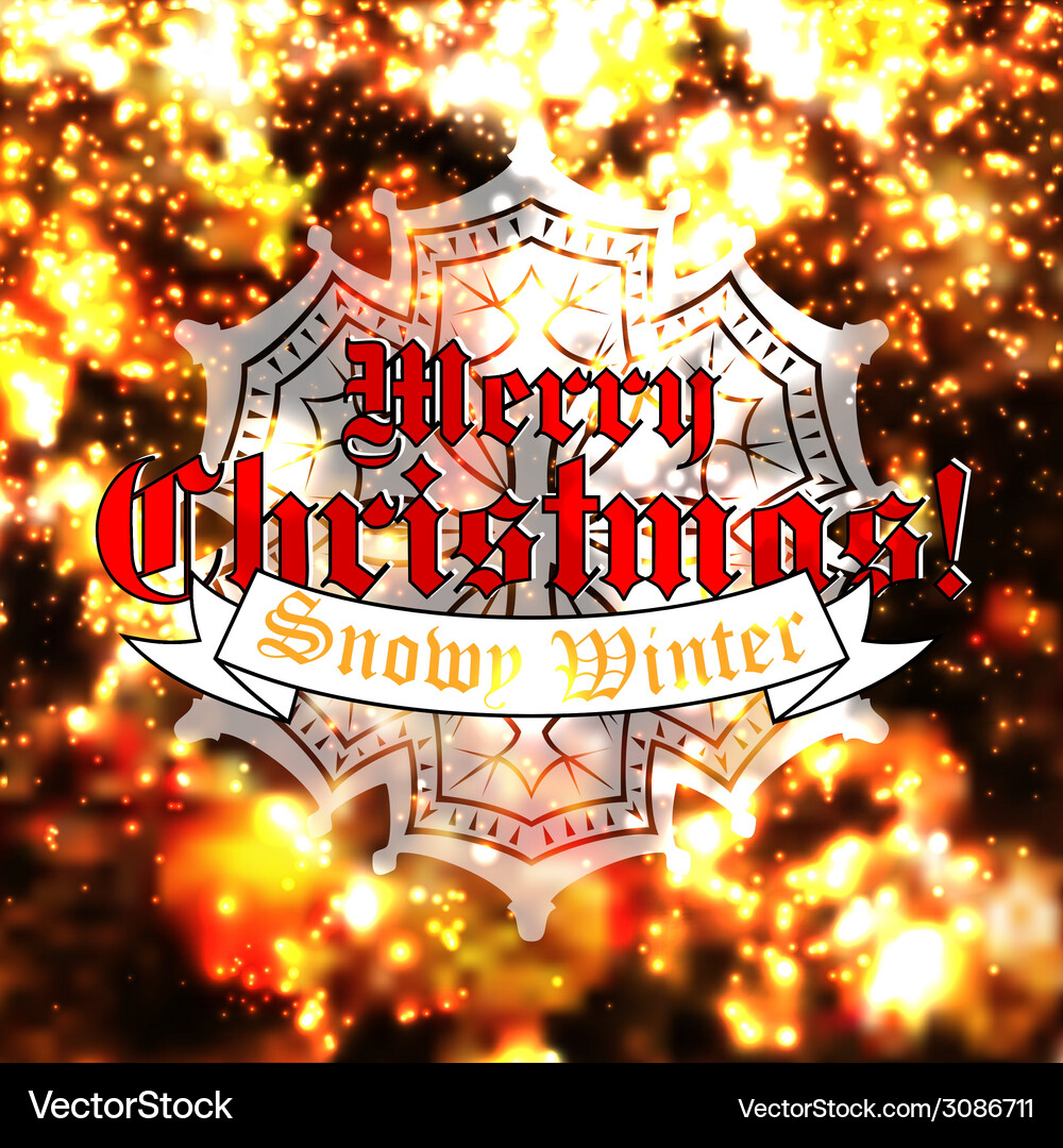 Merry christmas emblem Royalty Free Vector Image