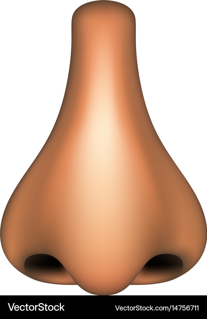 Noshuman nose in light colour design Royalty Free Vector