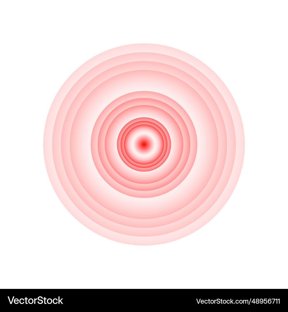 Red rings pain circle symbol Royalty Free Vector Image