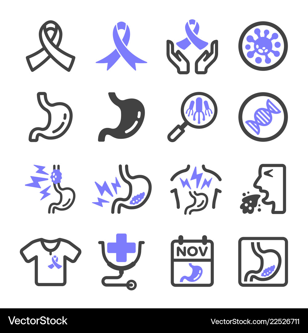 Stomach cancer icon Royalty Free Vector Image - VectorStock