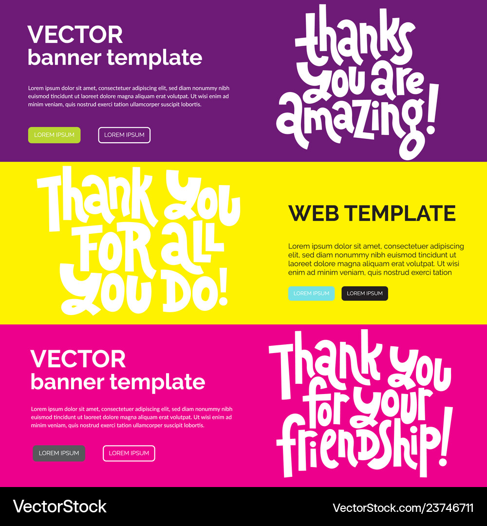Thank you quotes and stickers Royalty Free Vector Image